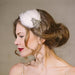 Ava Silver Crystal and Feather Wedding Headband - Ivory or White ...