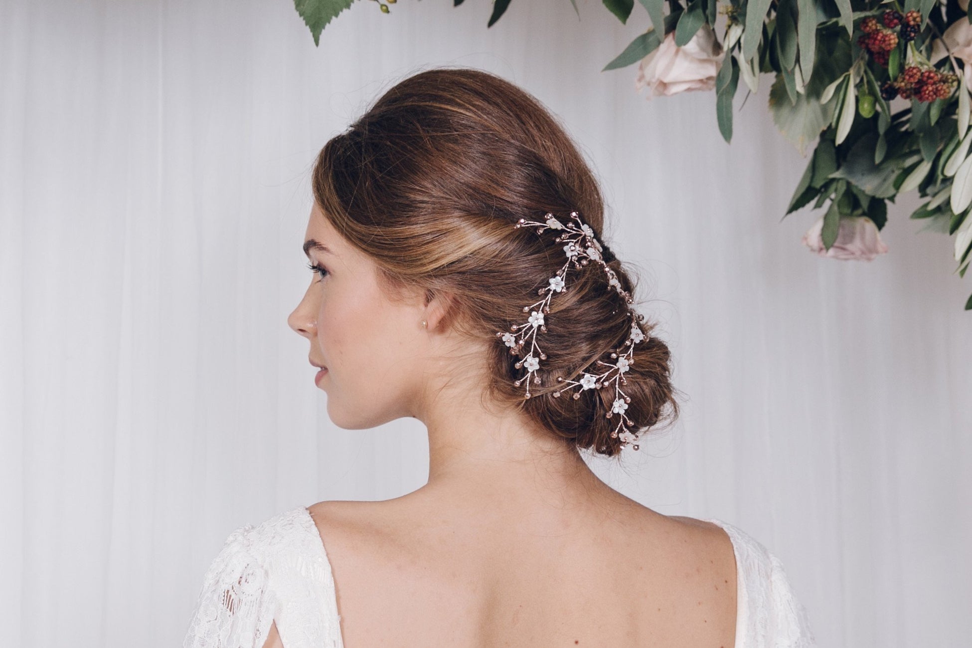 Evie Rustic Boho Floral Hair Vine - Rose Gold, Silver or Gold – Debbie ...