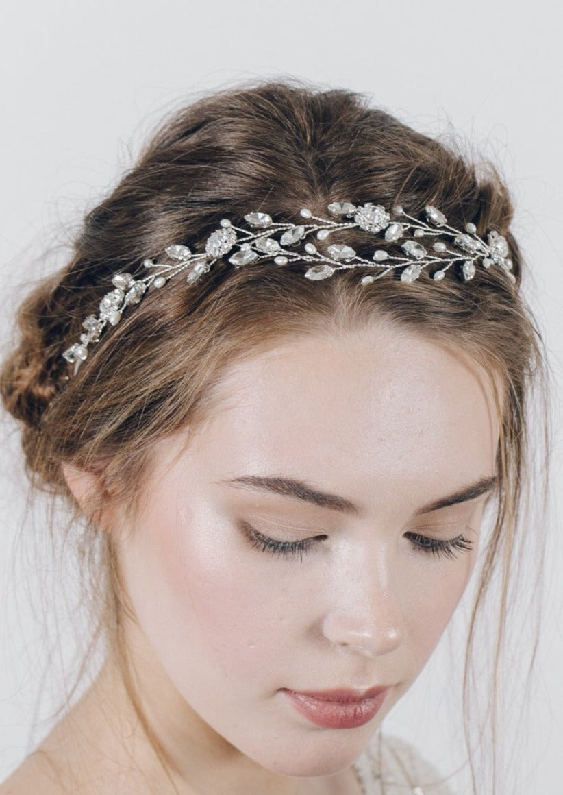 Isadora Silver Vintage Boho Bridal Hair Vine – Debbie Carlisle