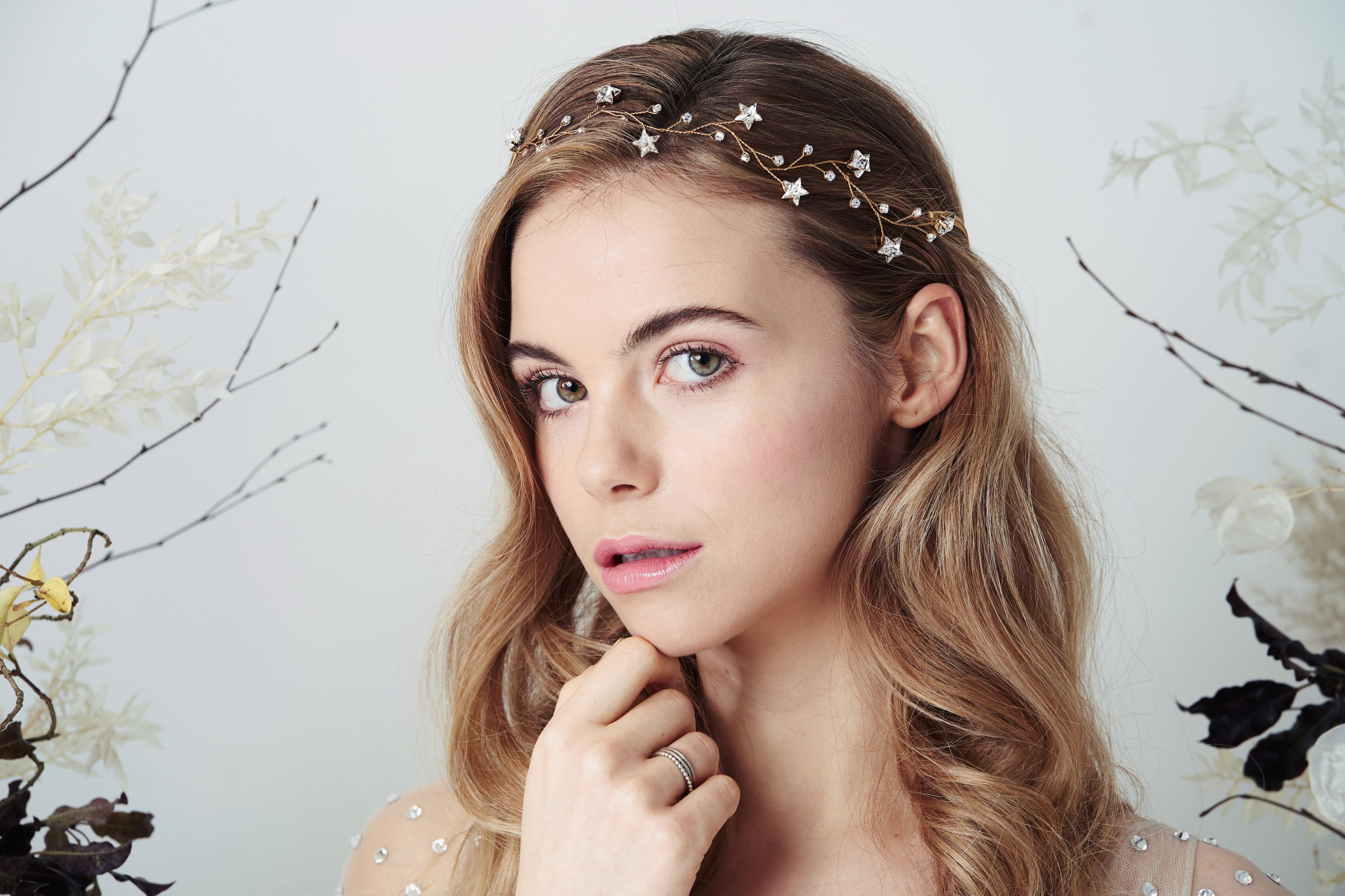 Larissa Celestial Star Hair Vine - Silver or Gold – Debbie Carlisle